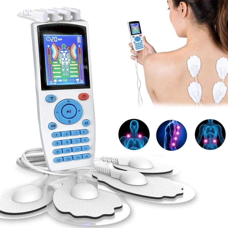 4-Channels-16-Modes-Body-Massage-EMS-TENS-Unit-Machine-Muscle ...