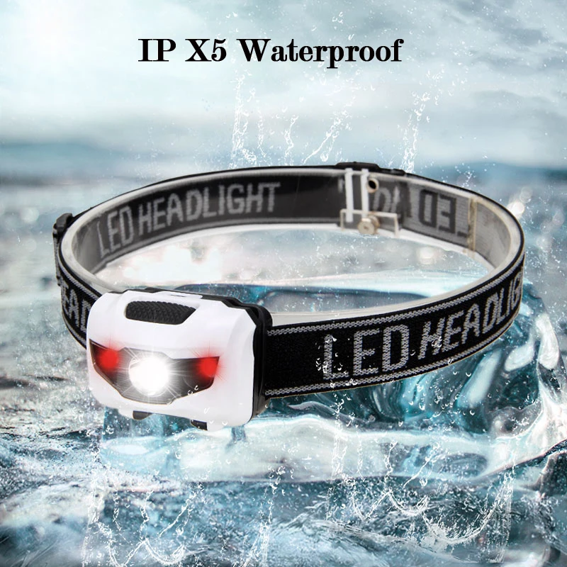 Mini-Headlamp-600LM-Super-Bright-R3-Red-2LED-White-Headlight-Outdoor ...