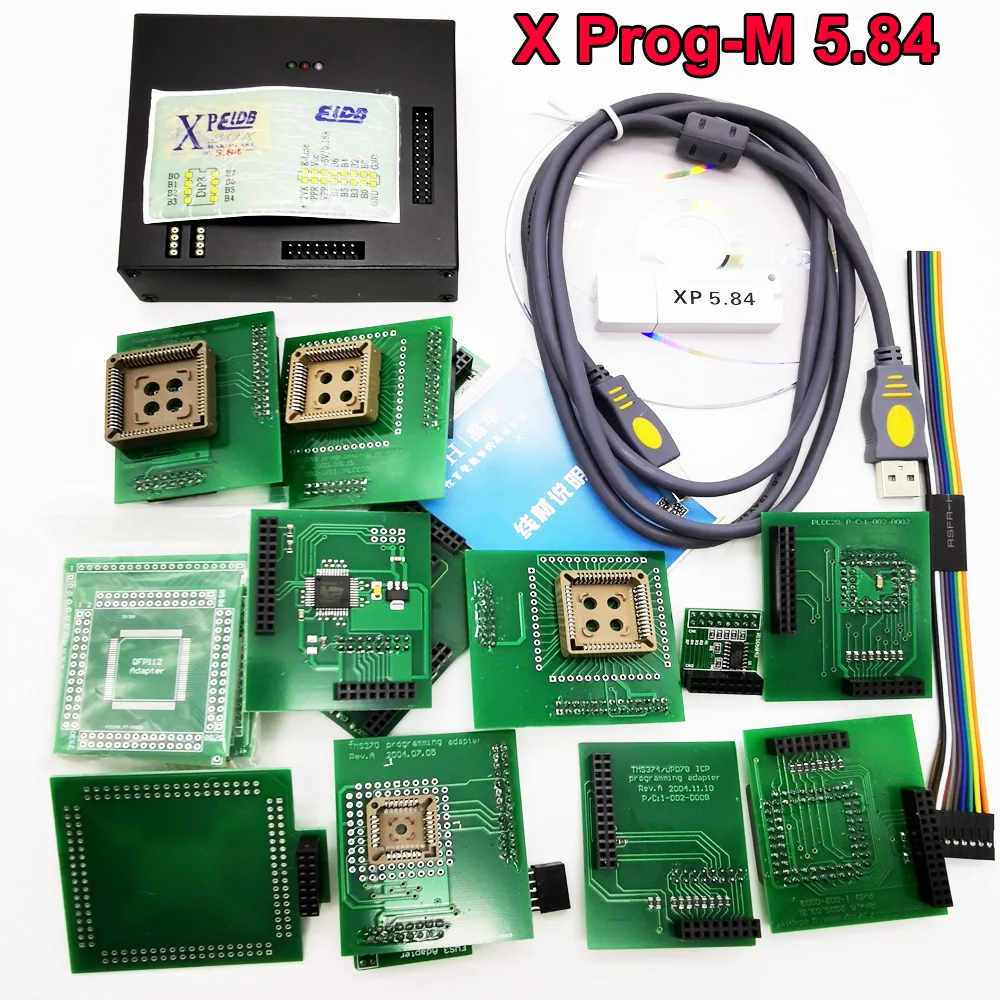Лучшее качество X Prog-M 5,84 Xprog m V5.55 ECU чип тюнинговый инструмент программист XProg M ...