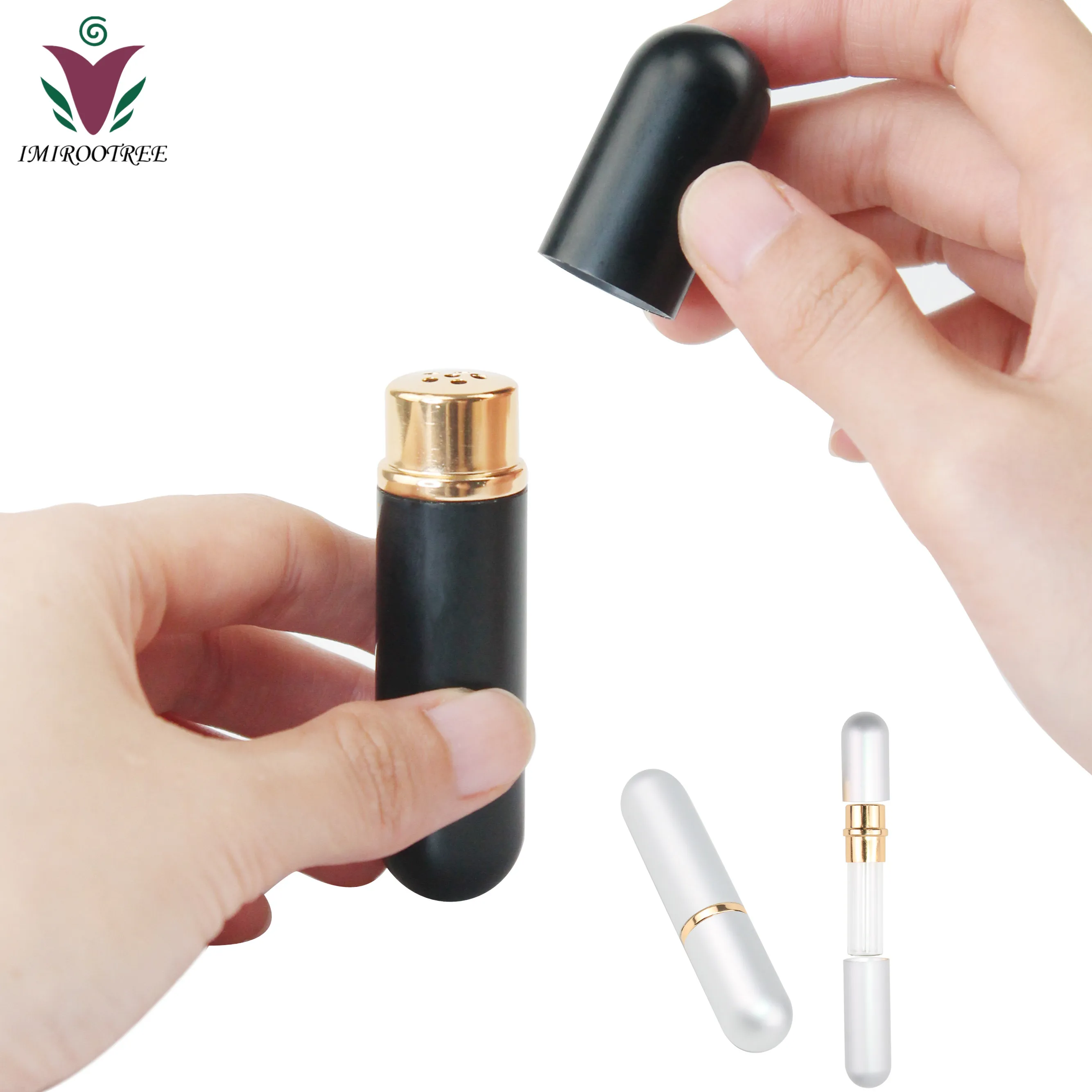 10pcs/pack Refillable Empty Metal Nasal Inhalers For Essential Oils ...