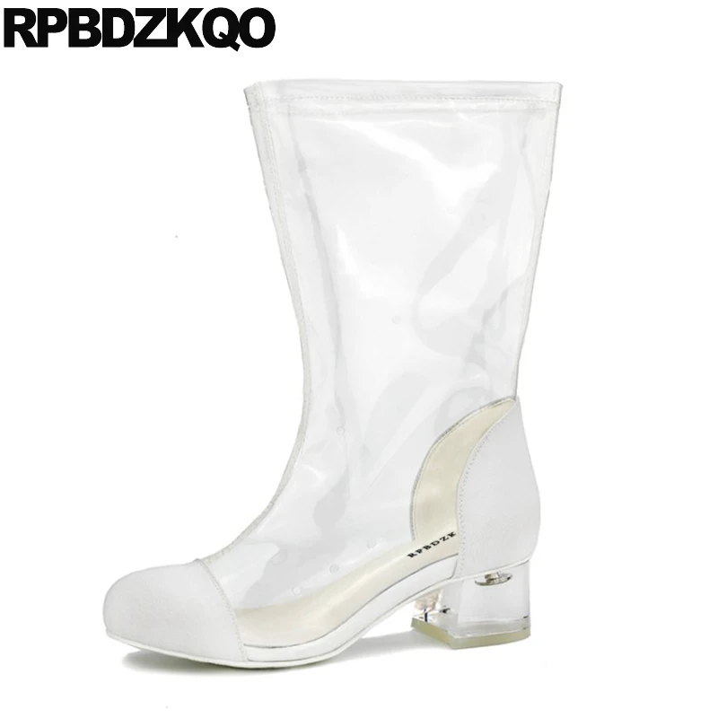 Transparent Knee High Boots | 2021 Designer Luxury Boots | Big Size ...