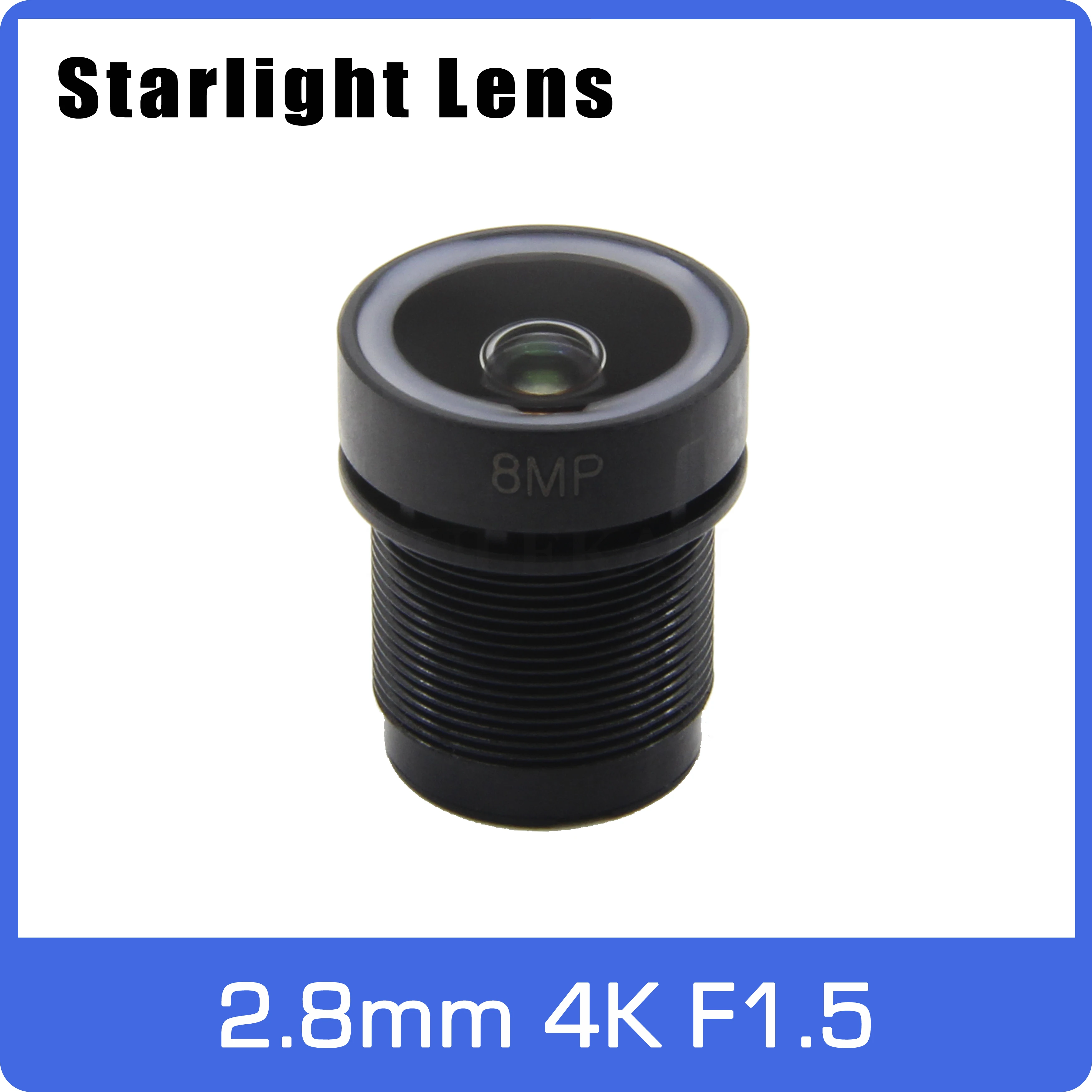 Starlight Lens 8mp 2.8mm Fixed Aperture F1.5 Big Angle For Sony Imx415 ...