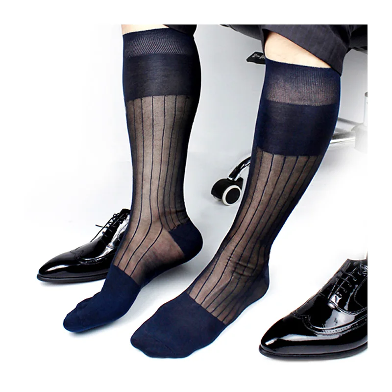 Super Quality Men Tnt Nylon Silk Socks Sheer Formal Dress Socks Sexy ...