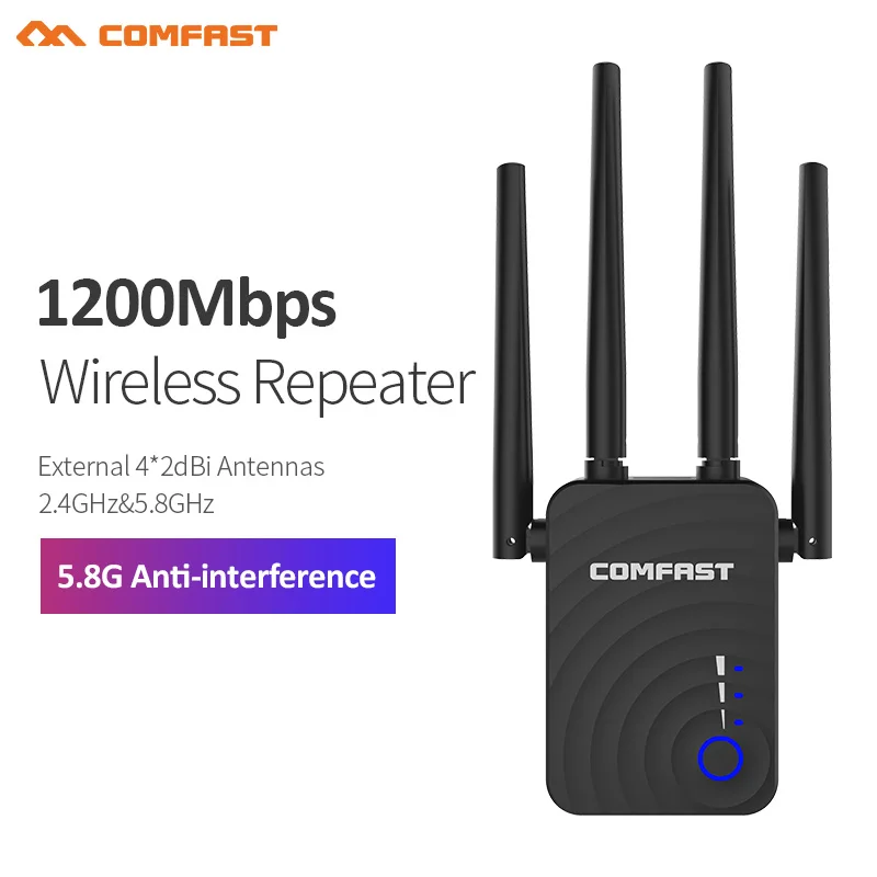 1200Mbps COMFAST CF WR754AC WIFI Repeater 2.4G&5G Router Wireless ...