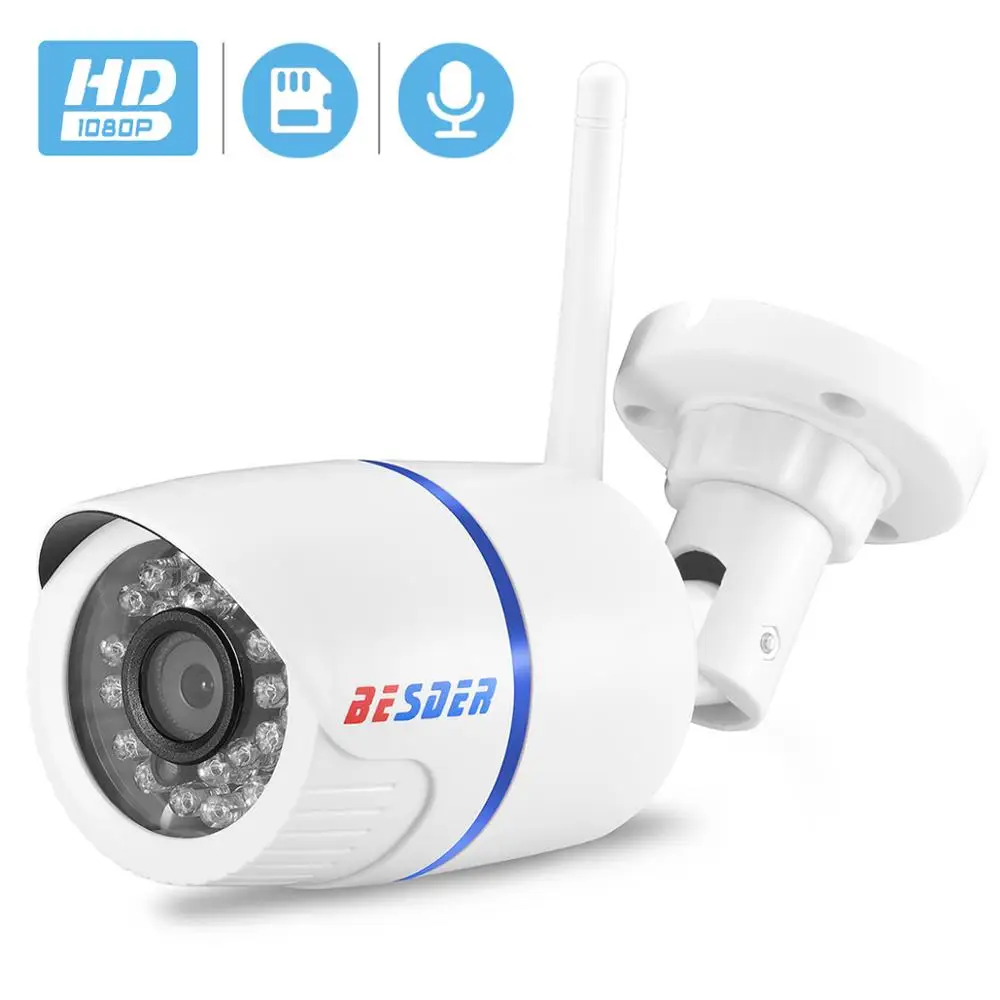 BESDER1080P IP Camera Wifi IR Night Vision SD Card Wireless Camera 2MP ...