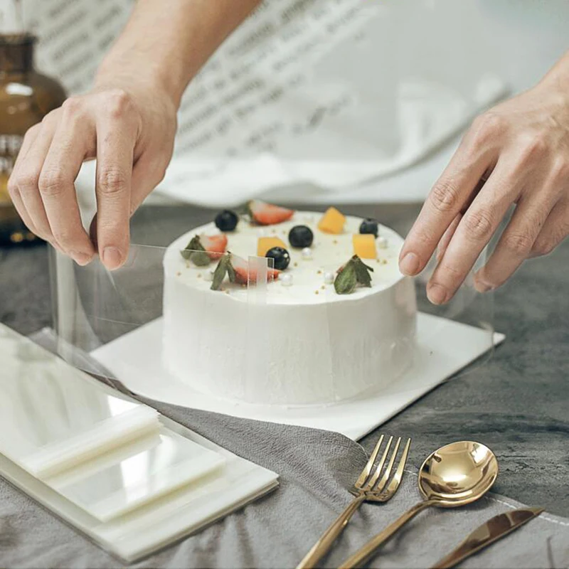 Self-adhesive Acetate Film 10PCS Clear Plastic Sheet Collars Strips for ...