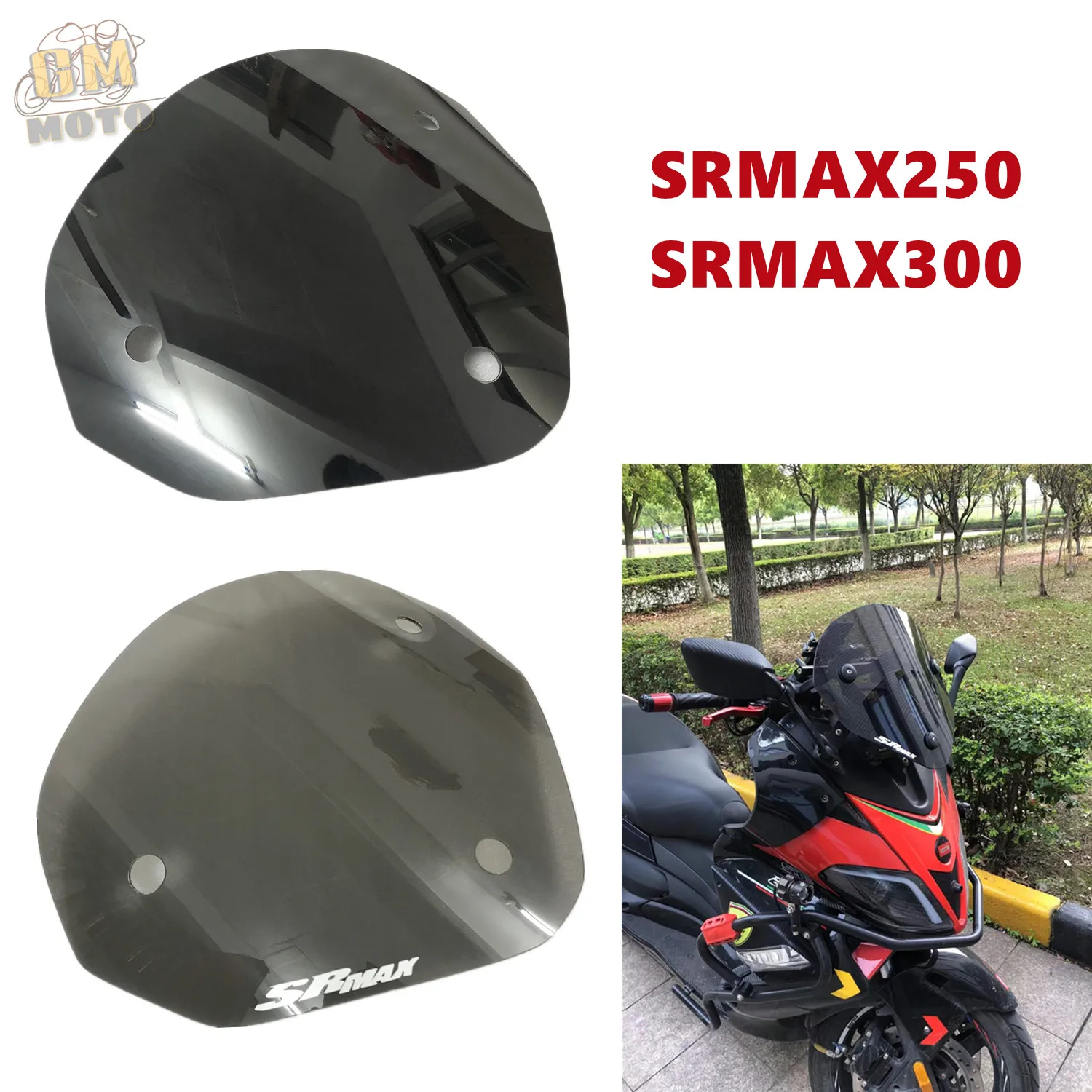 For-Aprilia-SRMAX250-SRMAX300-Windshield-WindScreen-Motorcycle-Modified-Front-Short-wind-shield ...