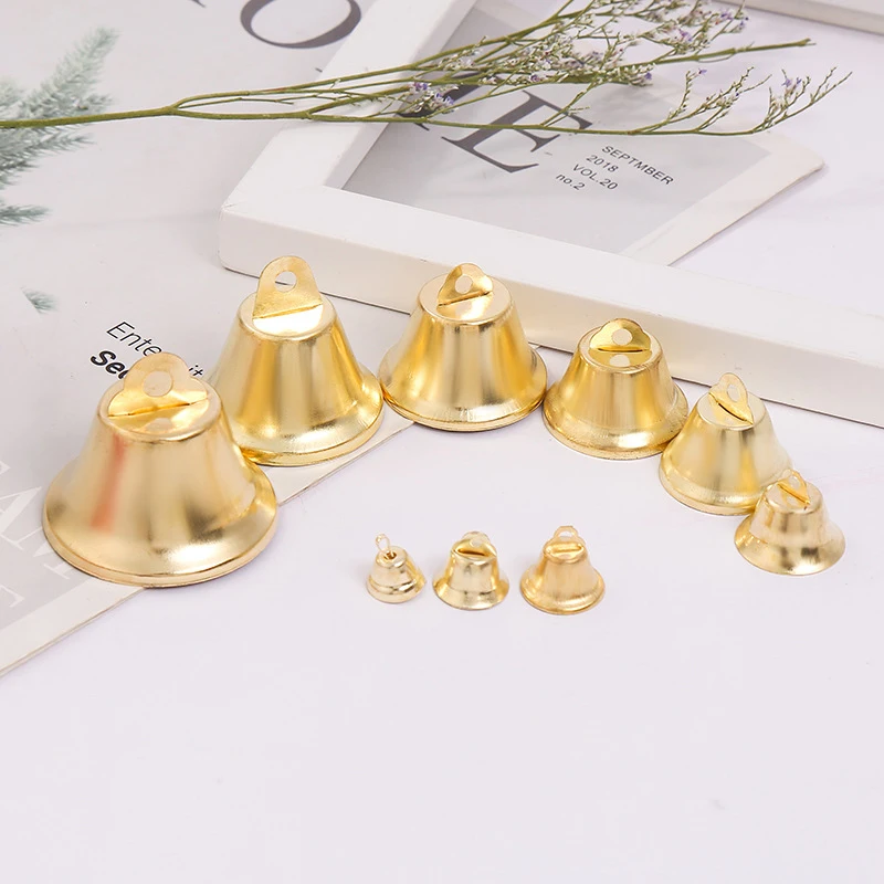 10Pcs-Gold-Small-Bell-Metal-Wind-Chime-Pendant-Hand-DIY-Speaker-Bell ...