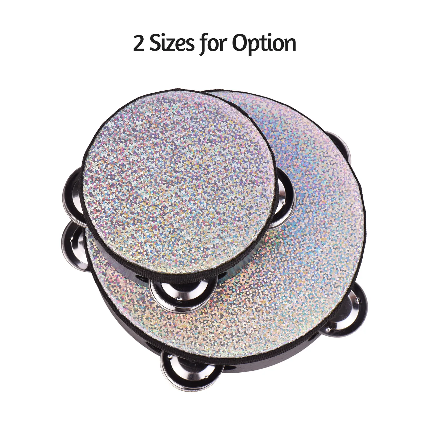 4-6-Inch-Wooden-Radiant-Tambourine-Handbell-Hand-Drum-with-Single-Row ...