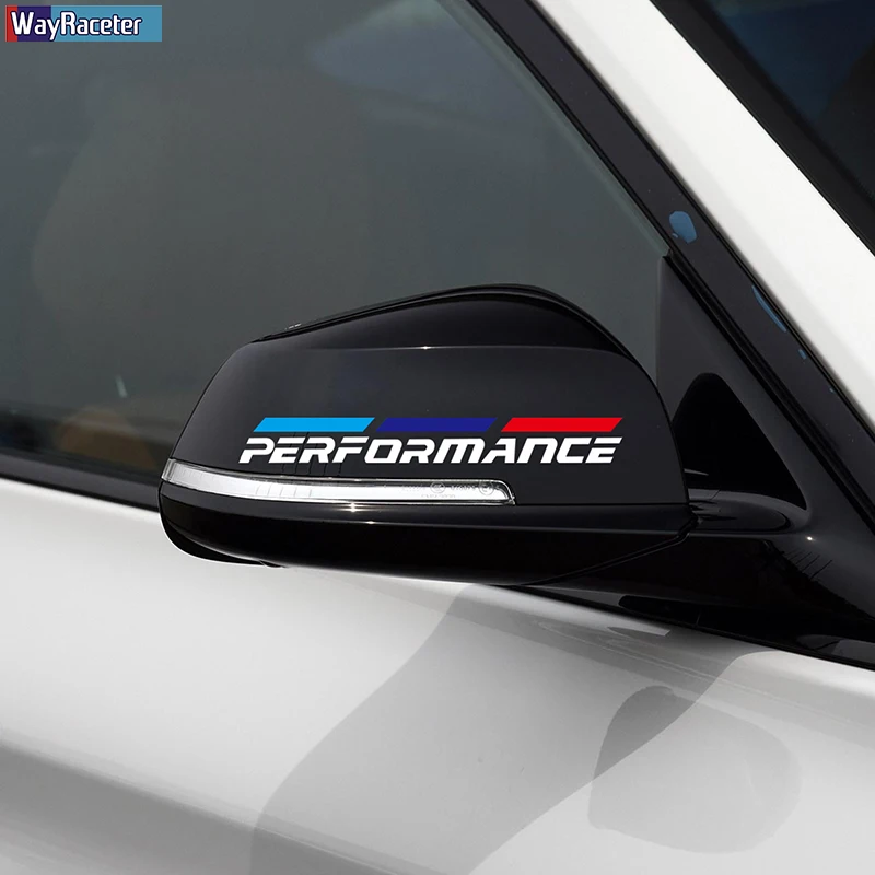 Paper BMW M PERFORMANCE vinyl symbol mirror decals stickers graphics x2 ...