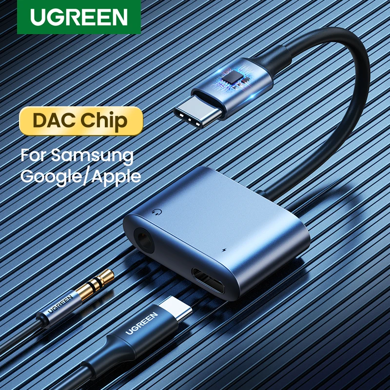 Ugreen Usb C Para Aux Cabo Adaptador Tipo C 3.5mm Aux Fone De Ouvido ...