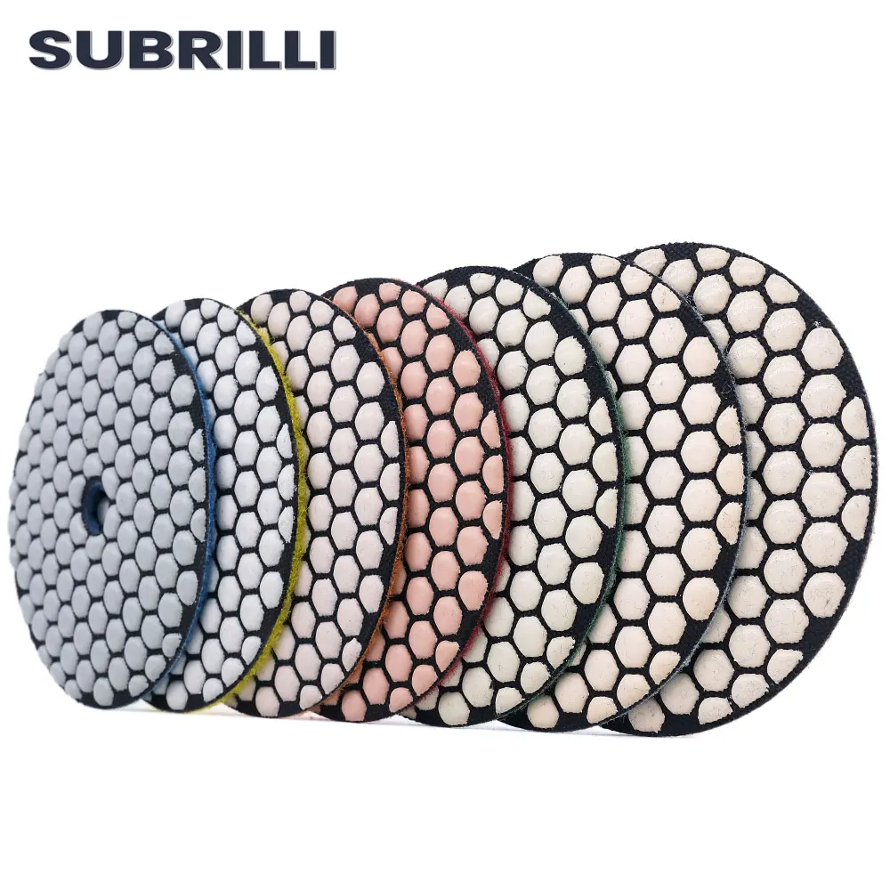 Diamond Polishing Pads Dry Grinding Wheel For Granite Marble Concrete 7 ...