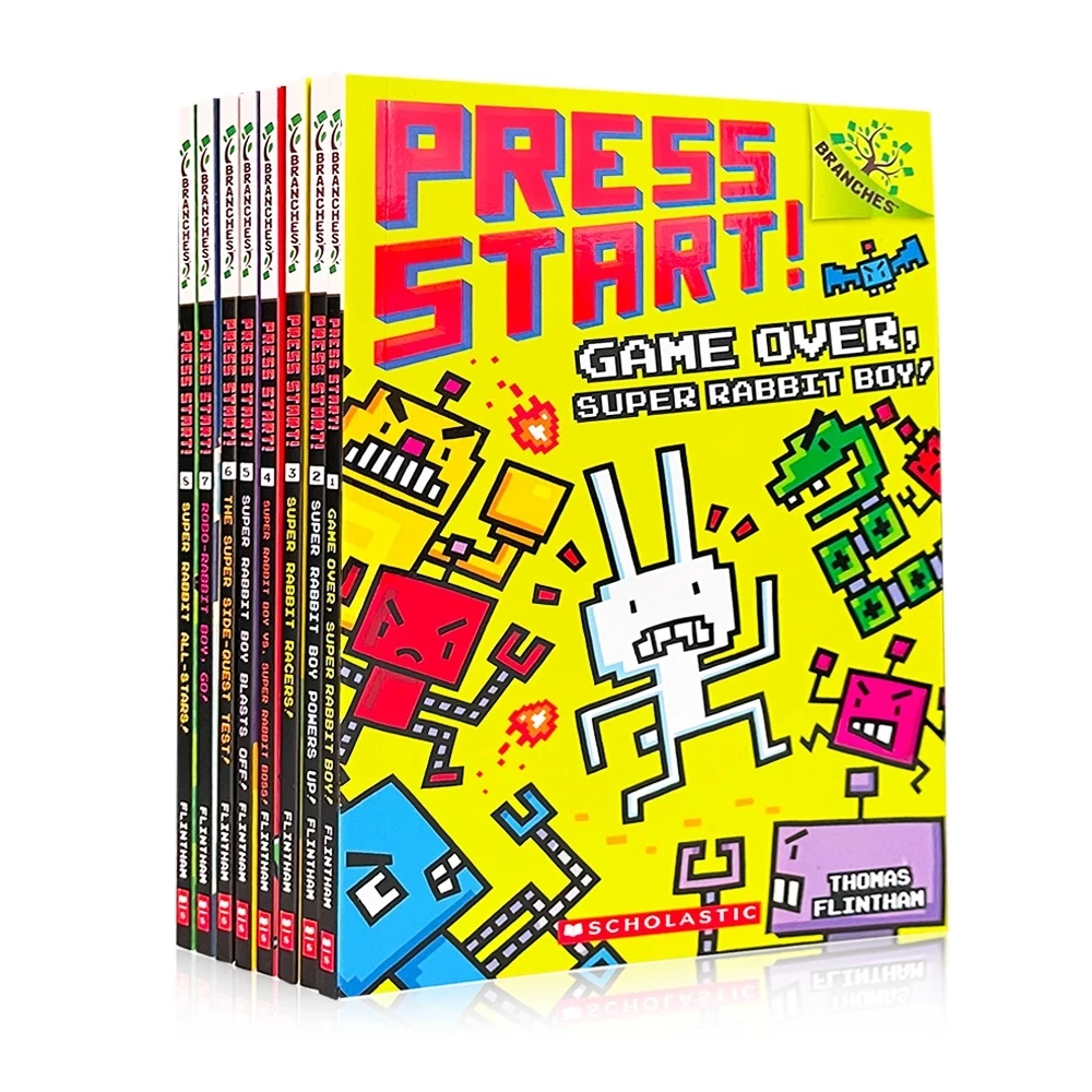 8 Books/set Press Start Super Rabbit Boy Book Sets In English Story ...