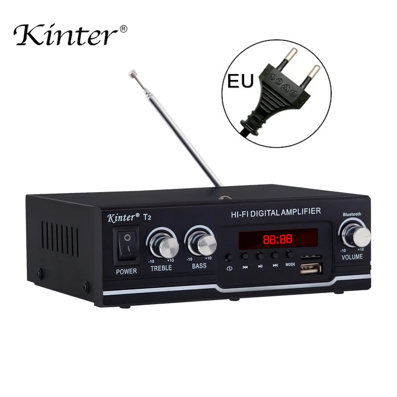 Kinter T2 для bluetooth 2.0CH Усилитель Аудио 20 Вт с usb sd входом fm ...