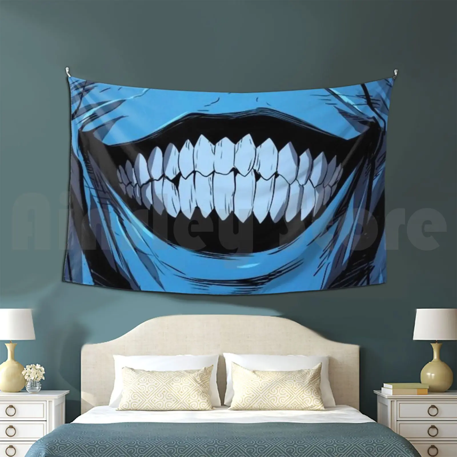 Manhwa Solo Leveling King Smile Tapestry Living Room Bedroom Solo Solo ...