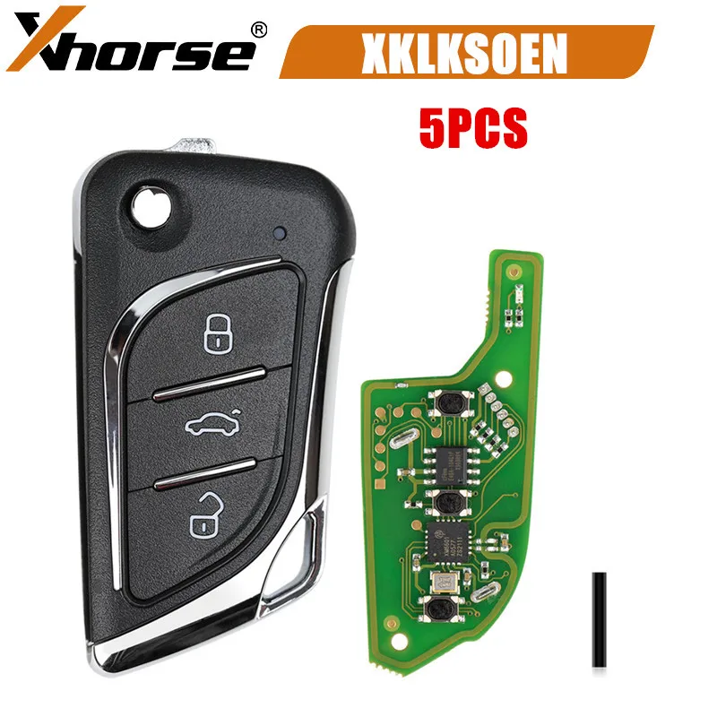 5PCS XHORSE XKLKS0EN for Lexus Style 3 BTN Wired Remote (Chrome-plating ...