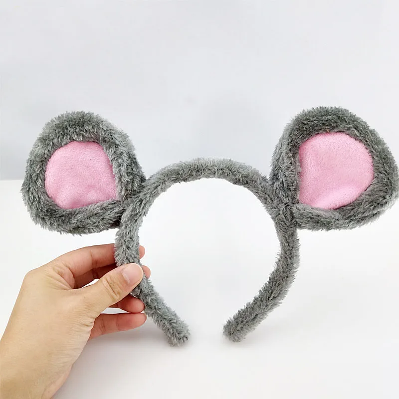 Party Plush Kids Adult Rat Mouse Ear Headband Gift Animal Cosplay Hair ...