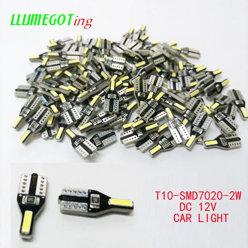 Luz blanca para puerta de coche, 100 piezas, 7020 SMD, T10, W5W, 194 ...