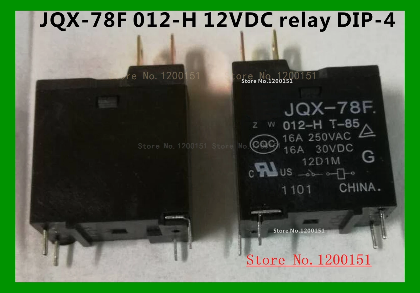 Jqx-78f 012-h 12vdc 16a 12v 78f Relay Dip-4 - Integrated Circuits ...
