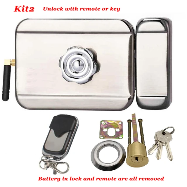 AA Battery Driven Remote Control Electric Lock Hidden Door Lock Key ...