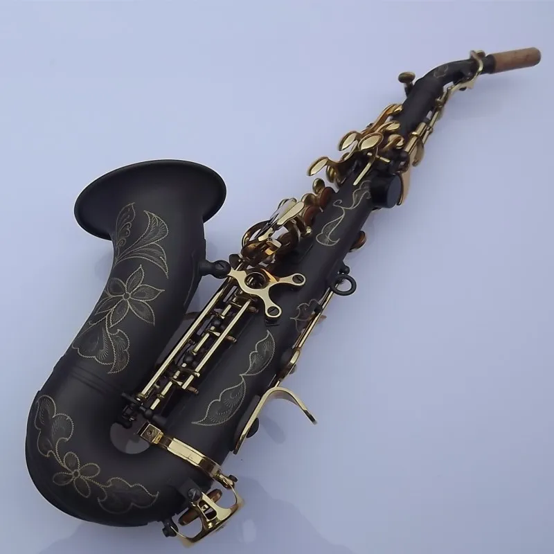 BbTune instrumento musical S 992, llave dorada, saxo soprano curvo con ...