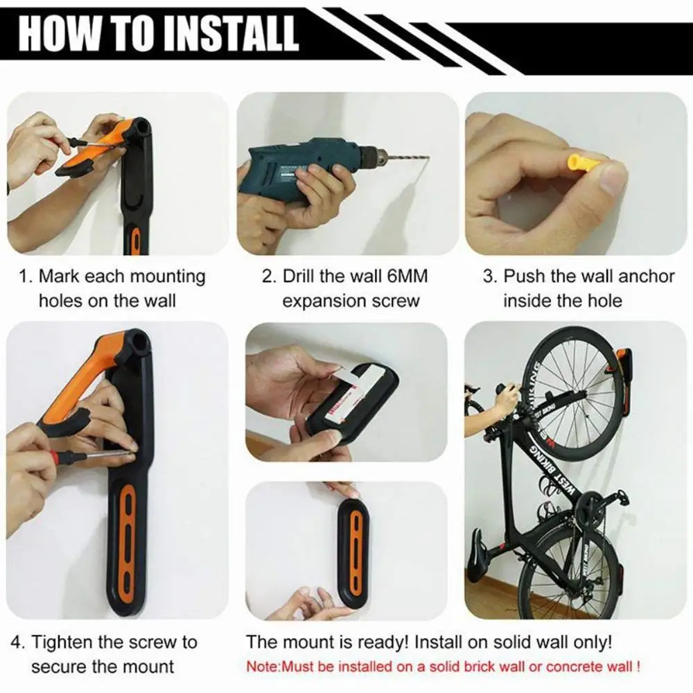 Bicycle Practical Hanging Stand Wall Cycle Storage Bike Rack Saving ...