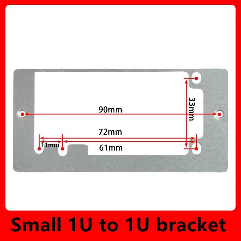 Small to large power supply Small 1U to 1U bracket 2U transfer rack ...