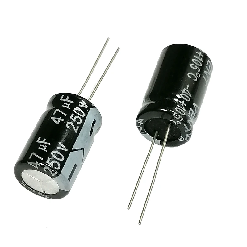 10pcs 250V47UF 13x21mm Aluminum Electrolytic Capacitor 47uf250V 250v47mf 47mf250v 250v47MFD ...