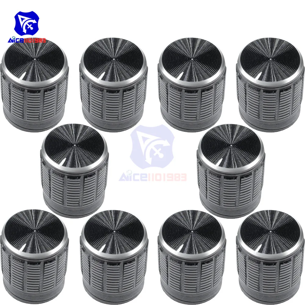 diymore 10PCS/Lot Black Metal 6 mm Knurled Shaft Insert Dia ...