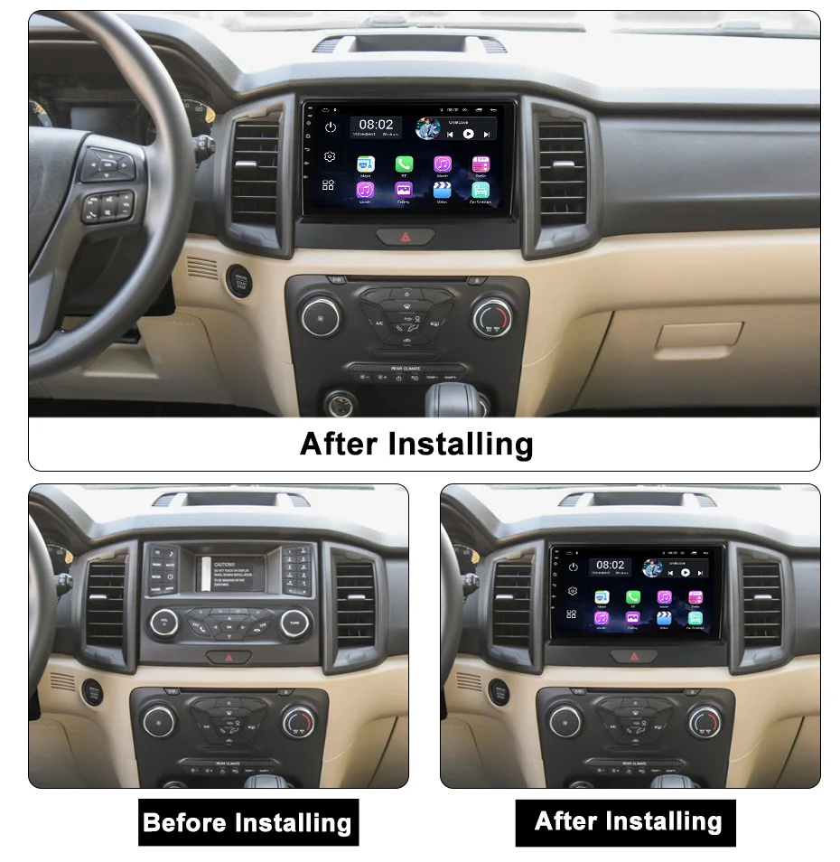 9″ Newest Android 11 Smart Car Radio Video Player For Ford Ranger T7 ...