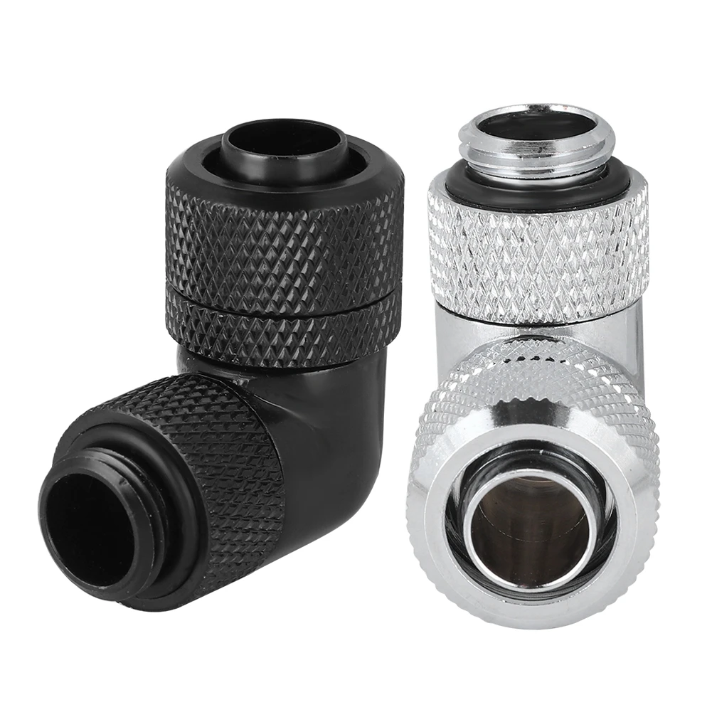 G1/4 Thread Water Cooling Fittings Thin Tube 90 Degree Right Angle ...