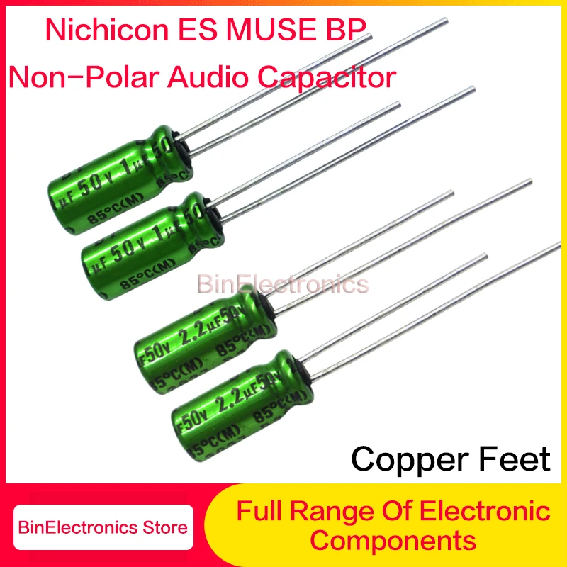 10pcs/lot Nichicon Muse Bp Es (bi)non Polar Nonpolar Bipolar Hifi Audio Capacitor 4.7uf 10uf ...