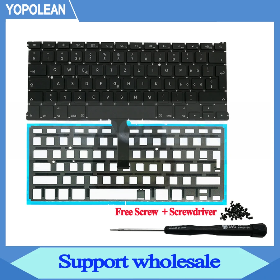 New Switzerland Keyboard With Backlight For Macbook Air 13" A1369 2011 ...