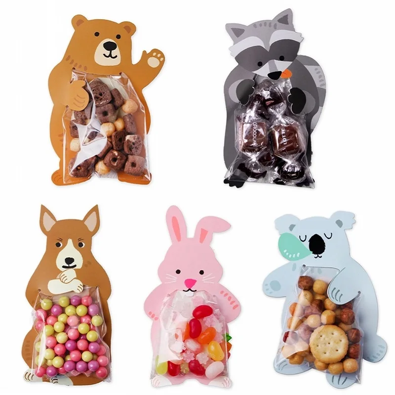 10pcs/lot Animal Cute Gift Bags Candy Bags Baby Shower Birthday Party ...