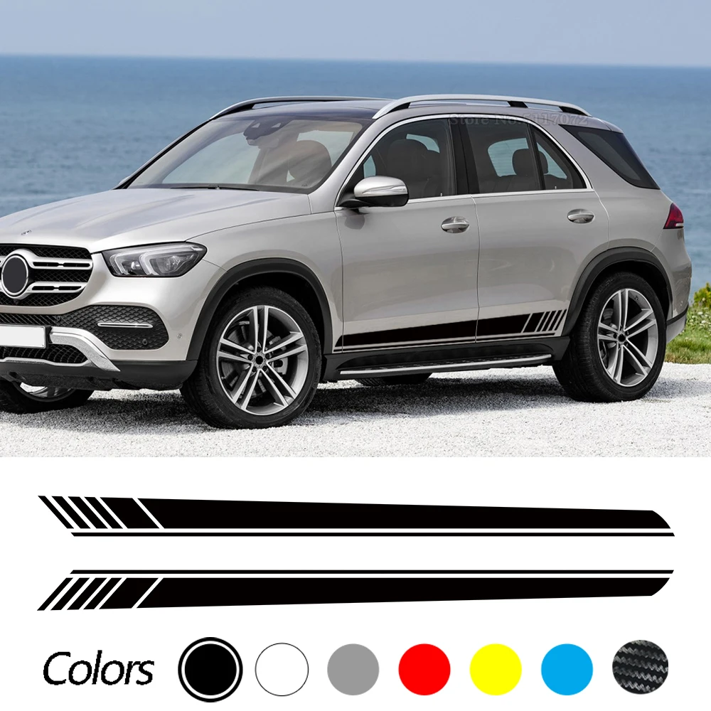 2pcs Edition 1 Stripe Side Body Sticker Door Decal For Mercedes Benz ...