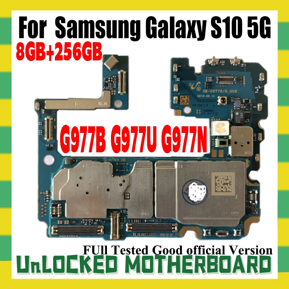 Original Unlocked For Samsung Galaxy S10 Plus Motherboard G975F G975F ...