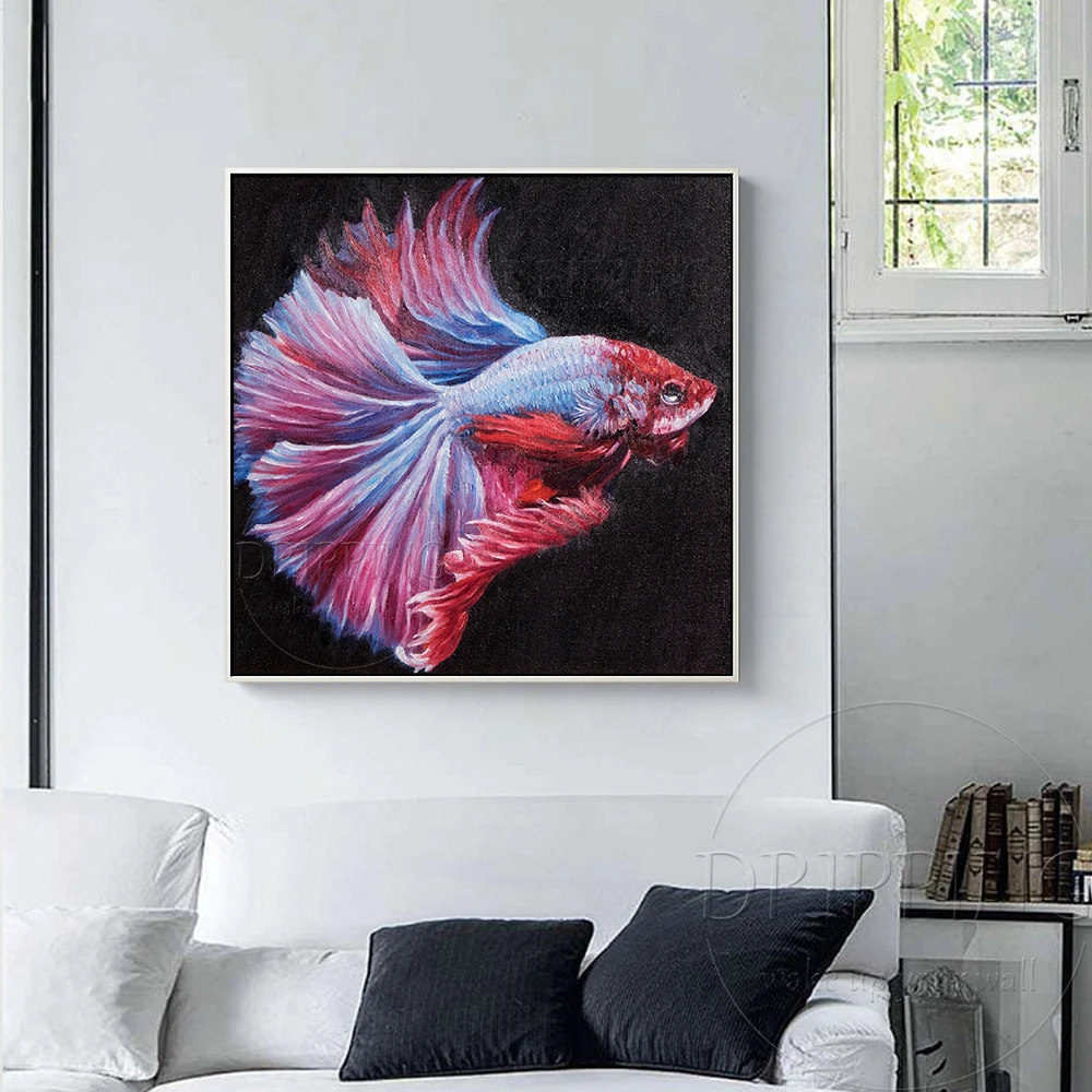 Betta Fish Acrylic Painting