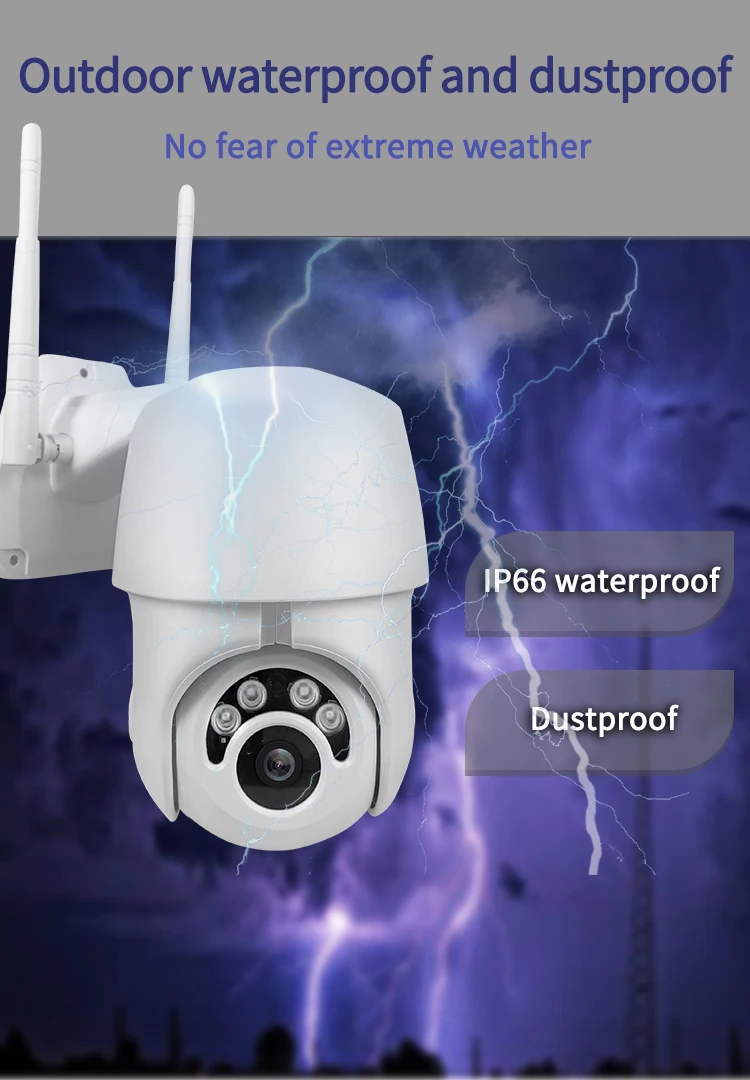 2MP 1080P 360Eyes Беспроводная PTZ ip-камера наружная водонепроницаемая