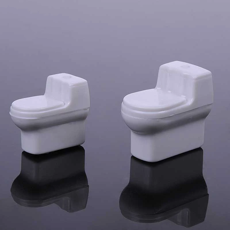 10pcs White Unpainted Toilet Model Dollhouse Miniature Furniture 1:25 1 ...