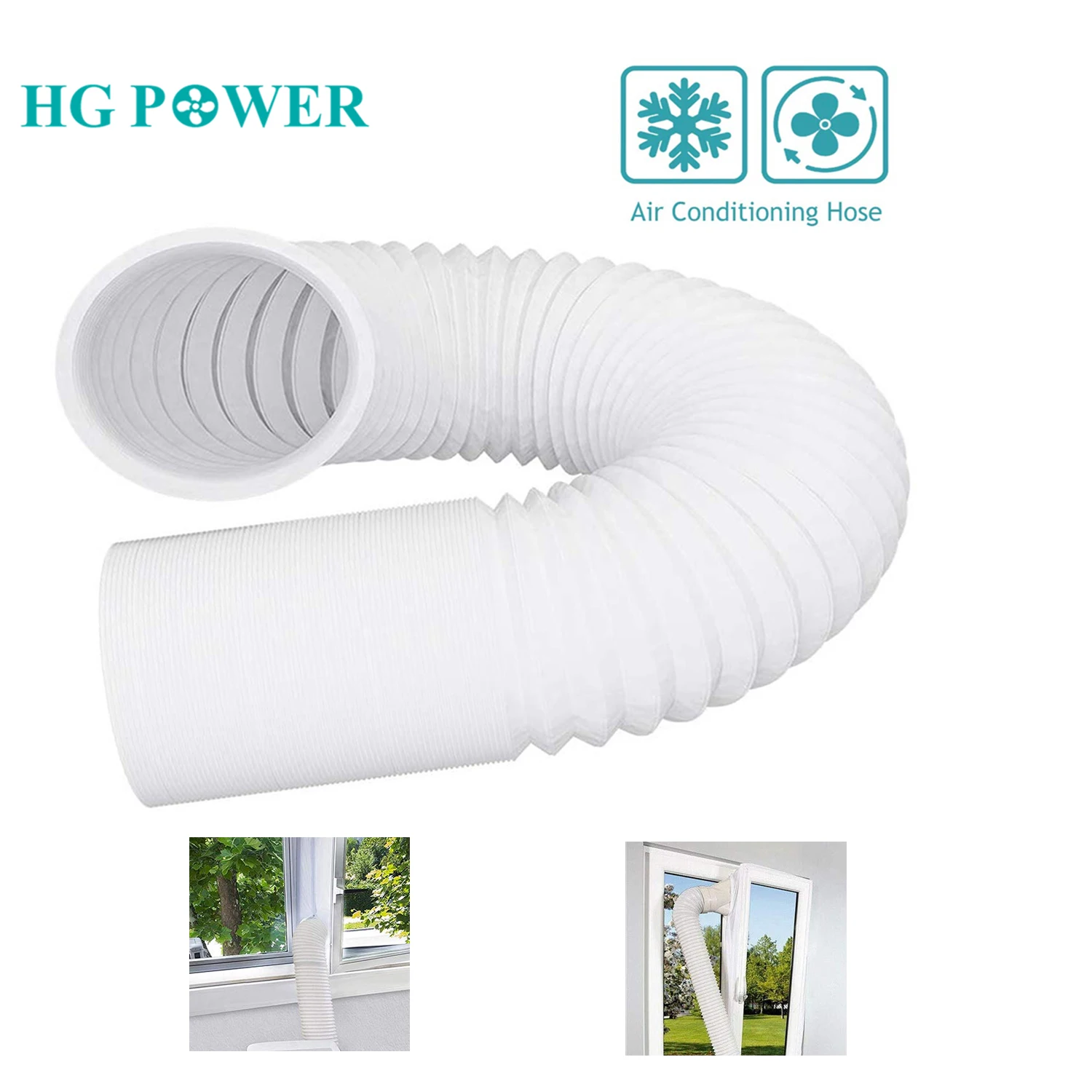 4-6-Plastic-Air-Conditioner-Ducting-Hose-Flexible-Exhaust-Tube-for ...