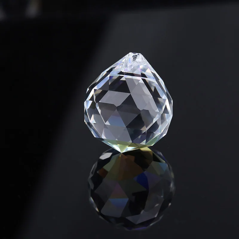3PCS 20mm Clear Faceted Glass Crystal Ball Prism Chandelier Crystal ...