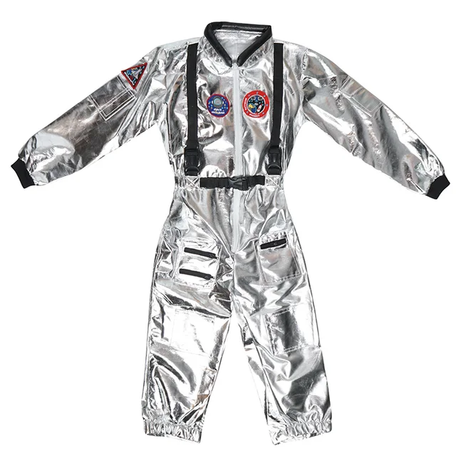 Astronaut Silver Spaceman Cosplay Costume For Kids - AllCosplay.com