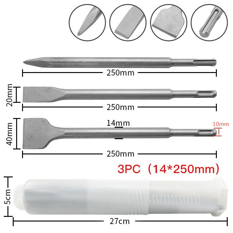 3pcs-SDS-Plus-Chisel-Set-Point-Groove-Gouge-Flat-Chisels-electric ...