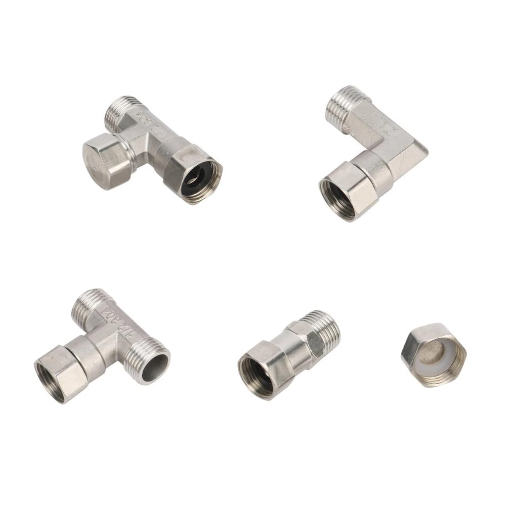 Stainless Steel G1/2 Union Hexagon Tee Elbow Straight Connector 1/2 ...