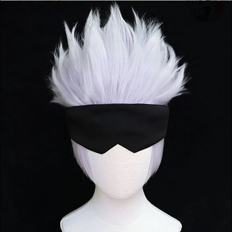 Anime Cosplay Wigs Gojo Satoru Wig Short Heat Resistant Synthetic Hair ...
