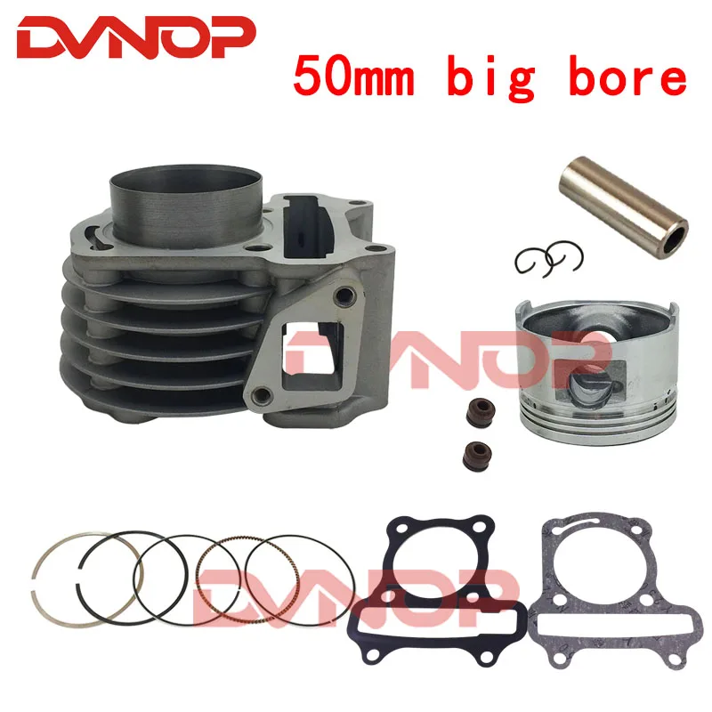 50mm Gy6 100cc Chinese Scooter Engine 50mm Big Bore Cylinder Kit With ...