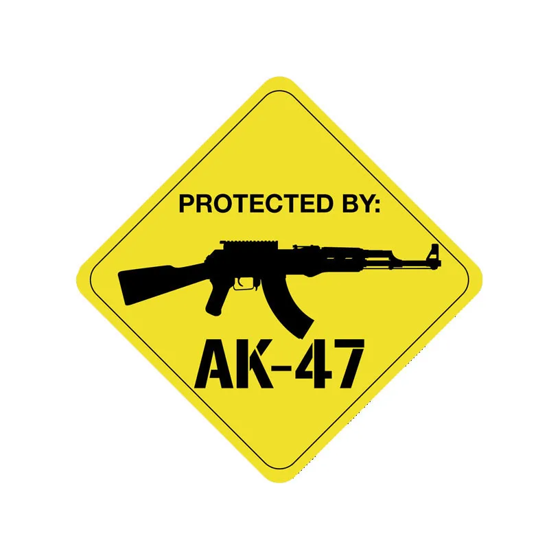 Protected By Ak47 Gun Car Stickers Bumper Rear Ss Cover Scratches Decal ...