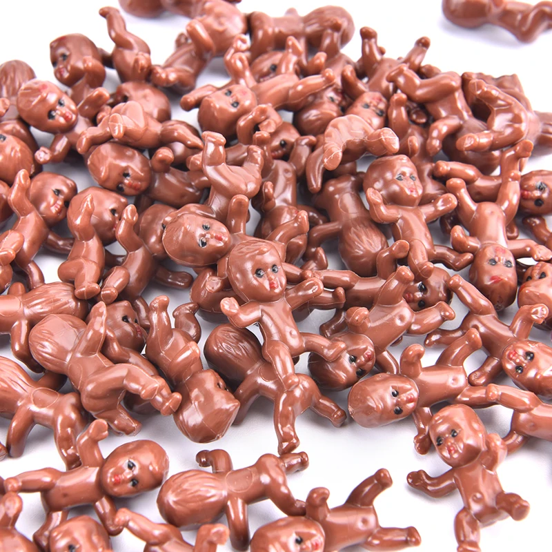 60Pcs High Quality 1/1.2inch Mini Plastic Baby Doll Kids Toys Doll ...