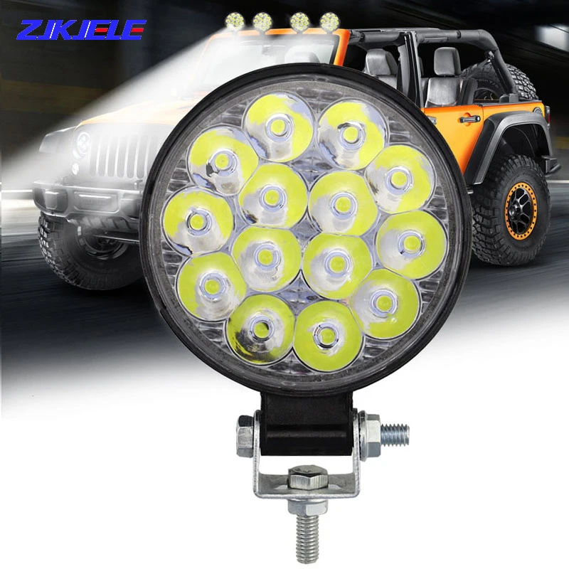 2pcs-Car-Truck-Round-Work-Lights-14LED-Light-12V-24V-Spot-Bulb-Truck ...