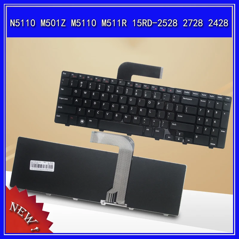 Laptop Keyboard For Dell N5110 M501z M5110 M511r 15rd-2528 2728 2428 ...